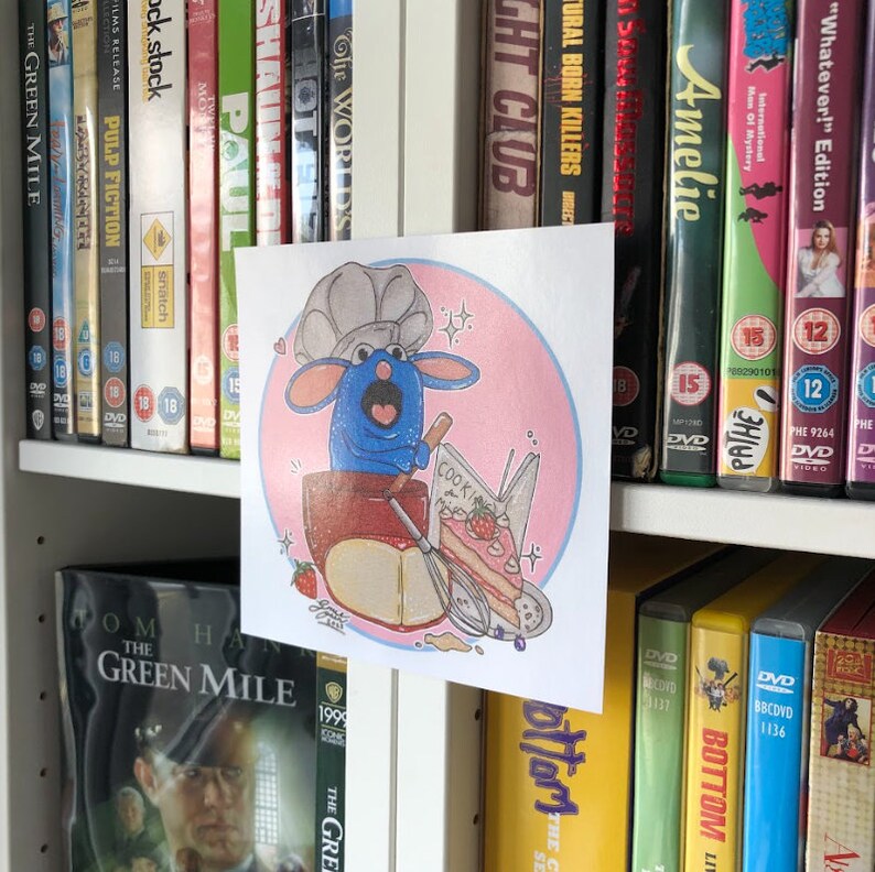 Tutter Mouse Baking, A6 Mini Print by Graceowenart 5 X 5 Inches, Art ...