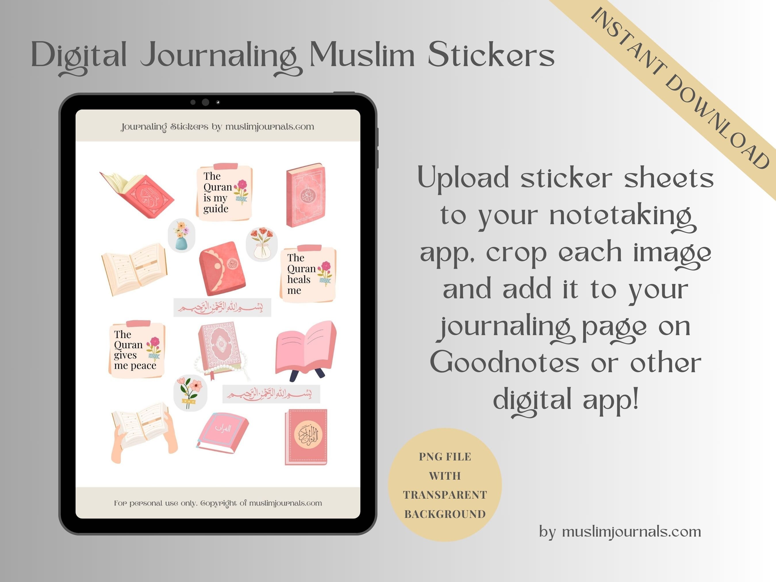 Muslim Journaling Stickers, Quran Printable Stickers, Goodnotes ...