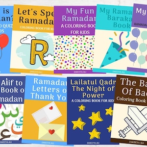 Ramadan Ebook Bundle for Muslim Kids to Color and Learn | Includes ...
