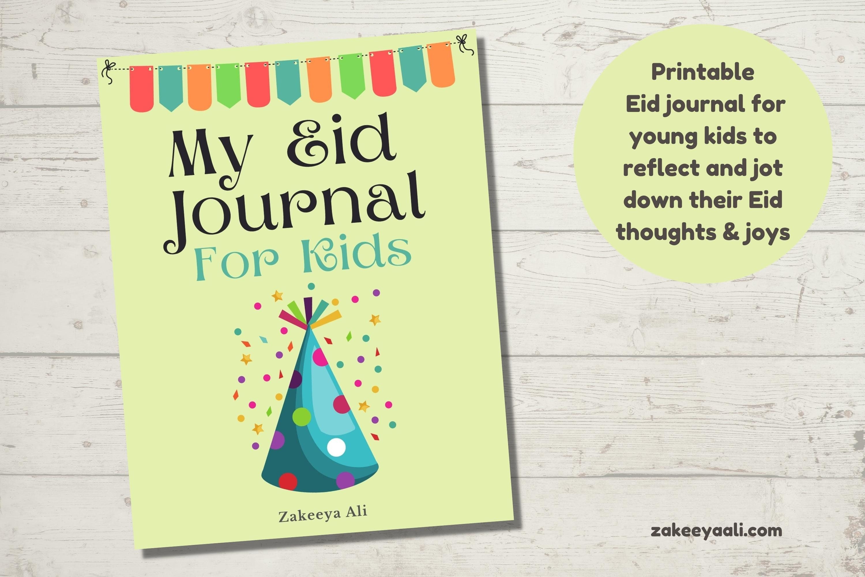 My Eid Journal Printable Colorful Journal for Muslim Kids to Reflect ...