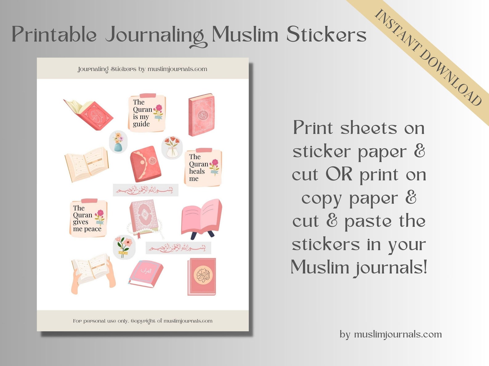 Muslim Journaling Stickers, Quran Printable Stickers, Goodnotes ...