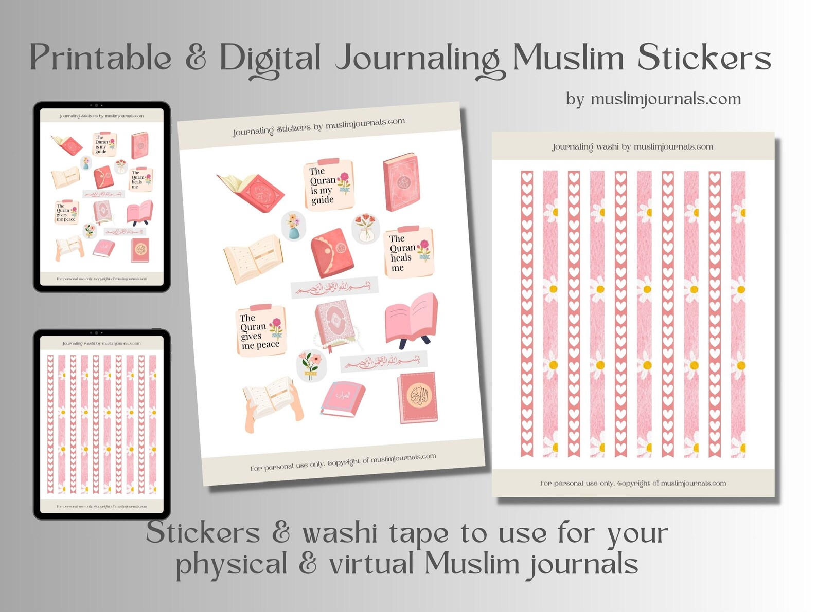 Muslim Journaling Stickers, Quran Printable Stickers, Goodnotes ...