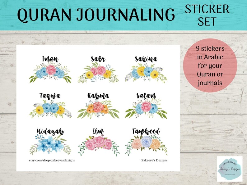 Muslim Faith Stickers Quran Journaling Supplies Printable - Etsy