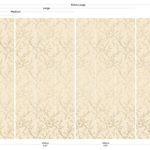 Cream & Gold Metallic Cherry Blossom Wall Mural Hanami, Luxury ...