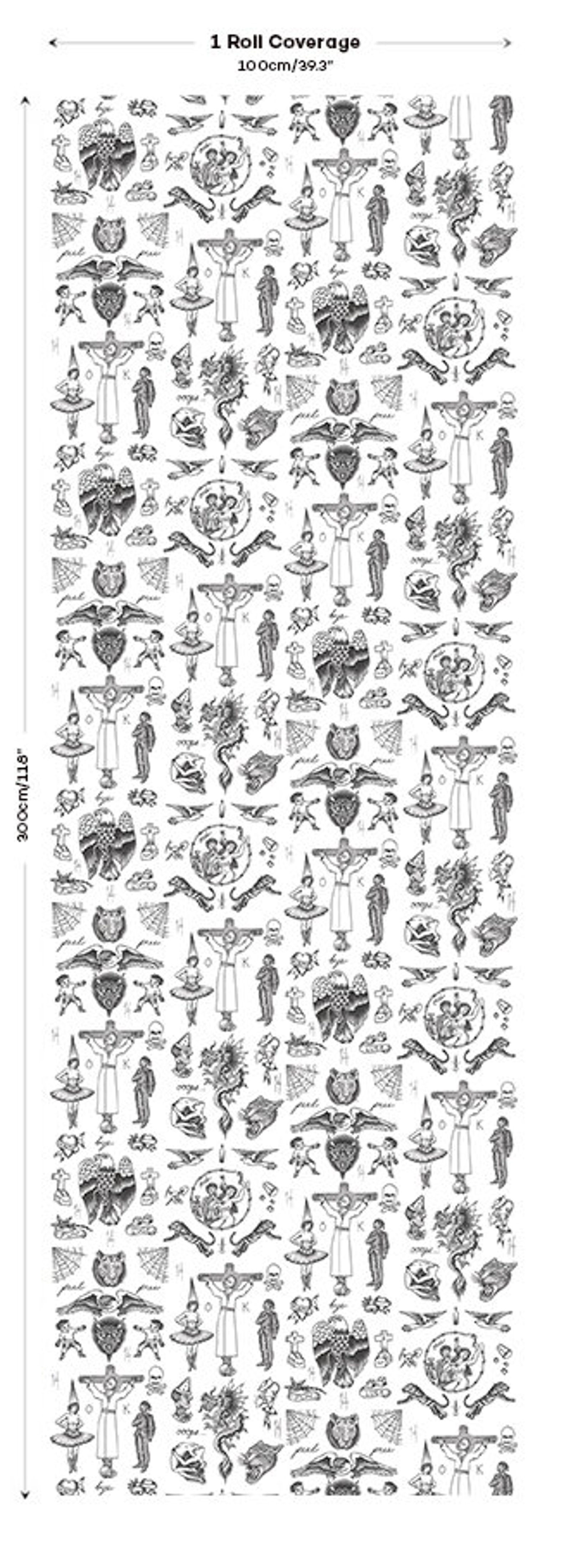 Tattoo Flash Wallpaper Peel&stick Self Adhesive Designer - Etsy