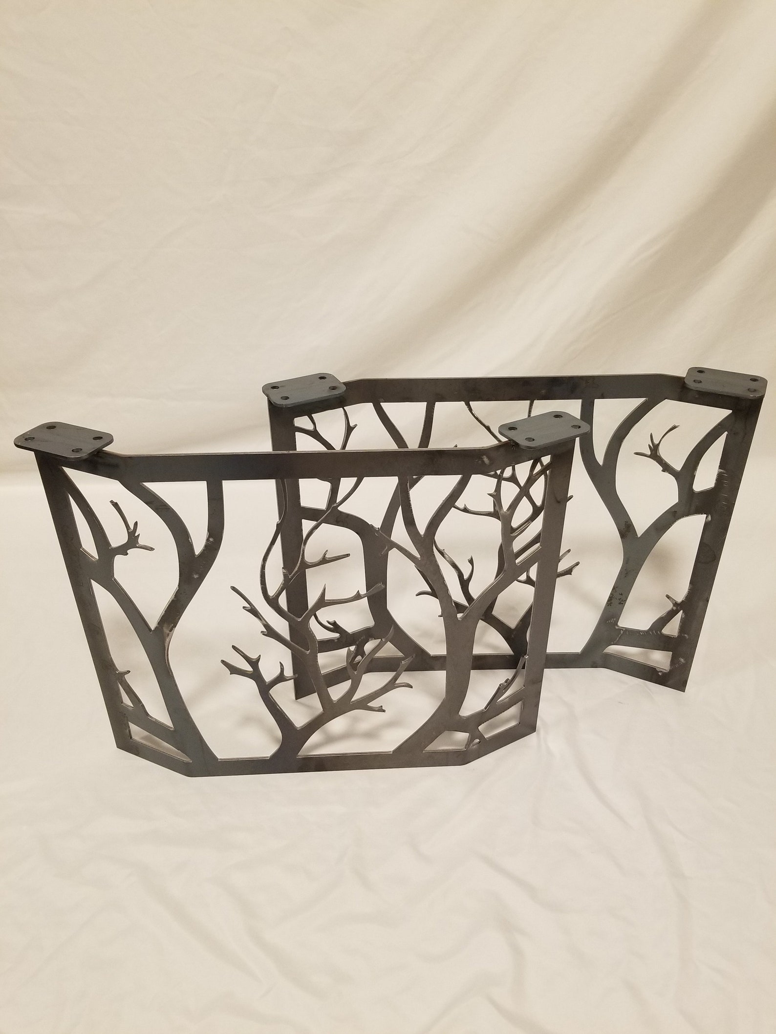 Branch Pattern Steel Bench or Coffee Table Legs for Live Edge Furniture ...