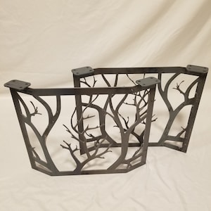 Branch Pattern Steel Bench or Coffee Table Legs for Live Edge Furniture ...
