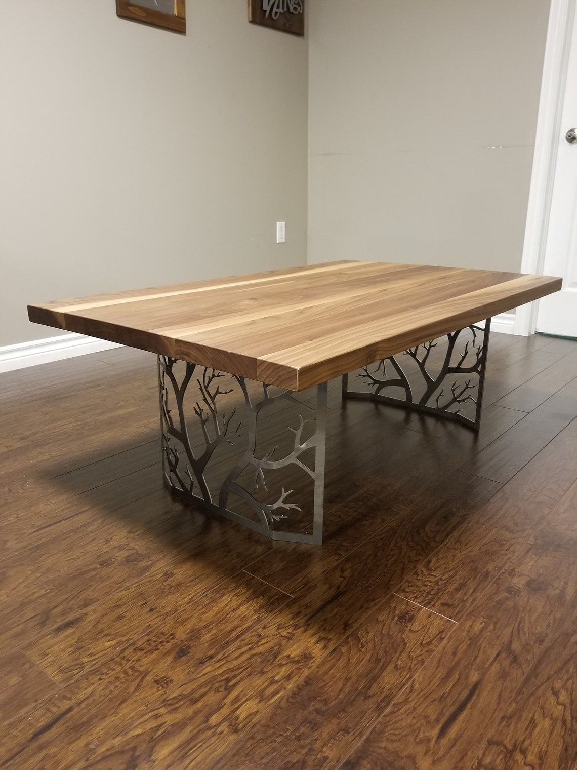Branch Pattern Steel Bench or Coffee Table Legs for Live Edge Furniture ...