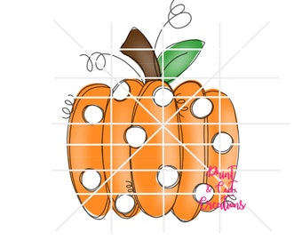 Polka Dot Pumpkin Digital Clip Art PNG Sublimation Download File - Etsy