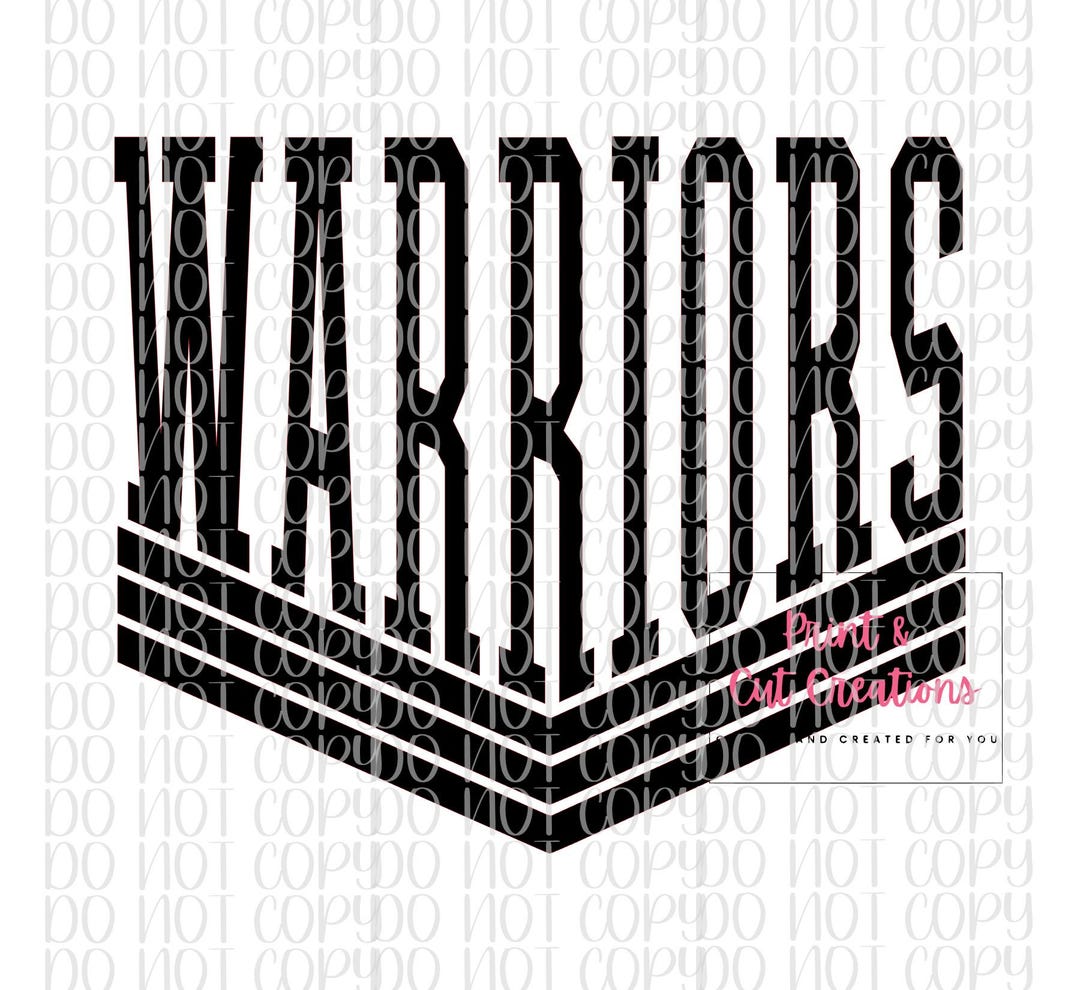 Warriors Cheer Font Design (digital Download) - Etsy