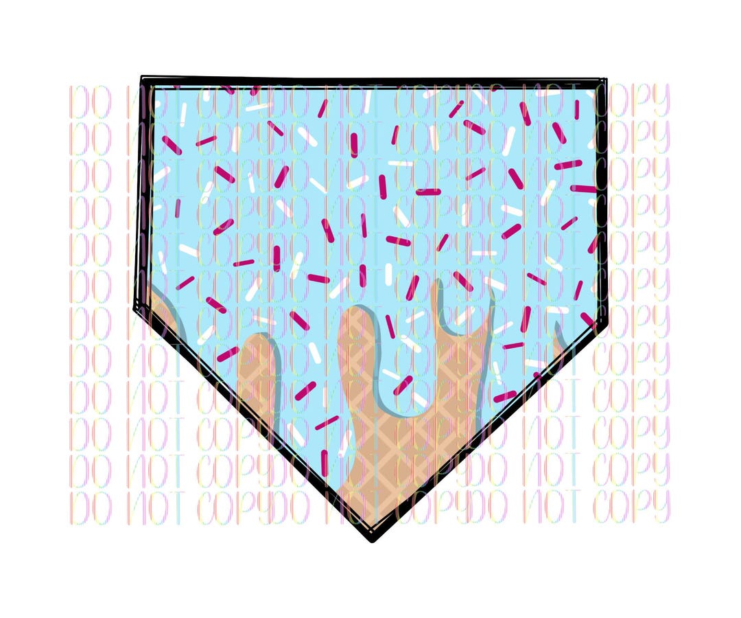 Light Blue Sprinkle Drip Home Plate | Baseball Life | Custom Drawn ...