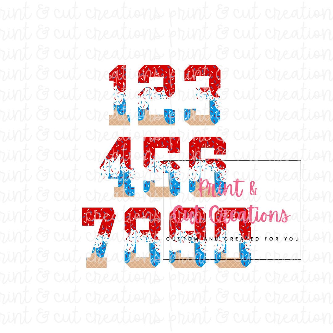 4th of July PNG | Red White and Blue Drip Numbers PNG | Patriotic Drip ...