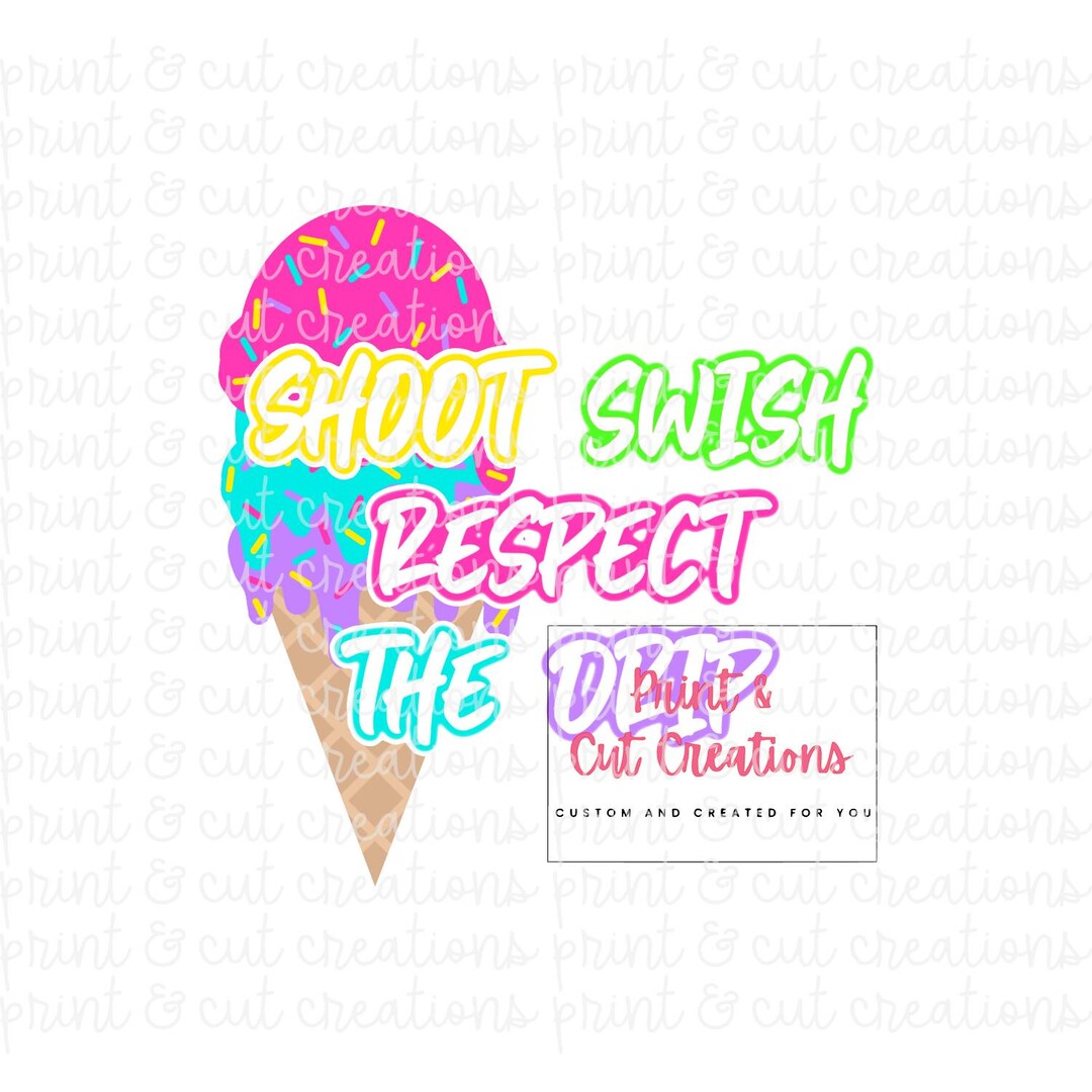 Basketball Ice Cream Drip PNG: Shoot Swish Design (digital Download) - Etsy
