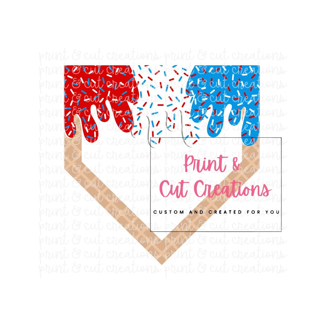 Red White Blue Sprinkle Drip PNG: Baseball Design (digital Download) - Etsy