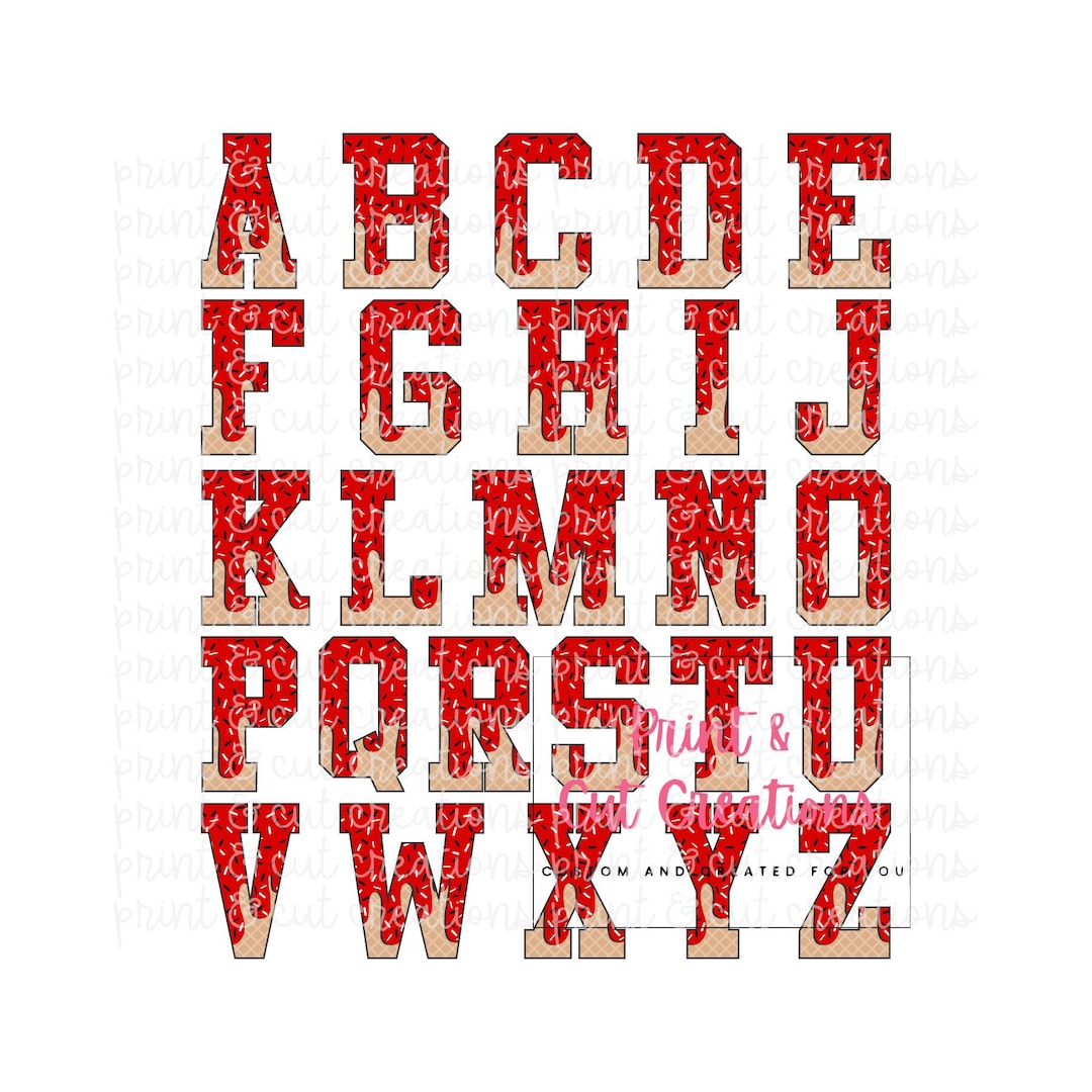 Red Black Sprinkle Drip Alphabet | Drip Alphabet PNG | Baseball Life ...