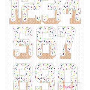 Sprinkle Drip Alphabet PNG: Vanilla Ice Cream Font (digital Download ...