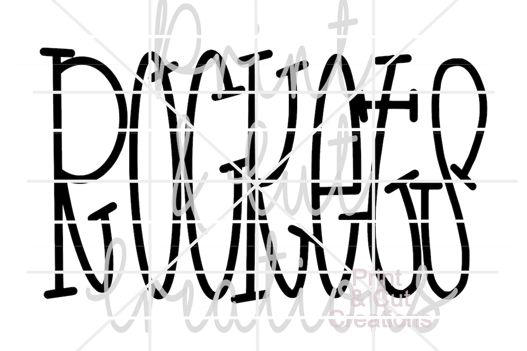 Rockets Cutesy Font Mascot - Heat Transfer PNG, SVG (digital Download ...