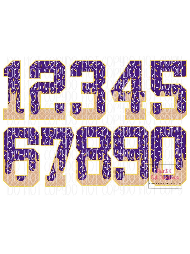 Sprinkle Drip Numbers 0-9: Baseball Life PNG (digital Download) - Etsy