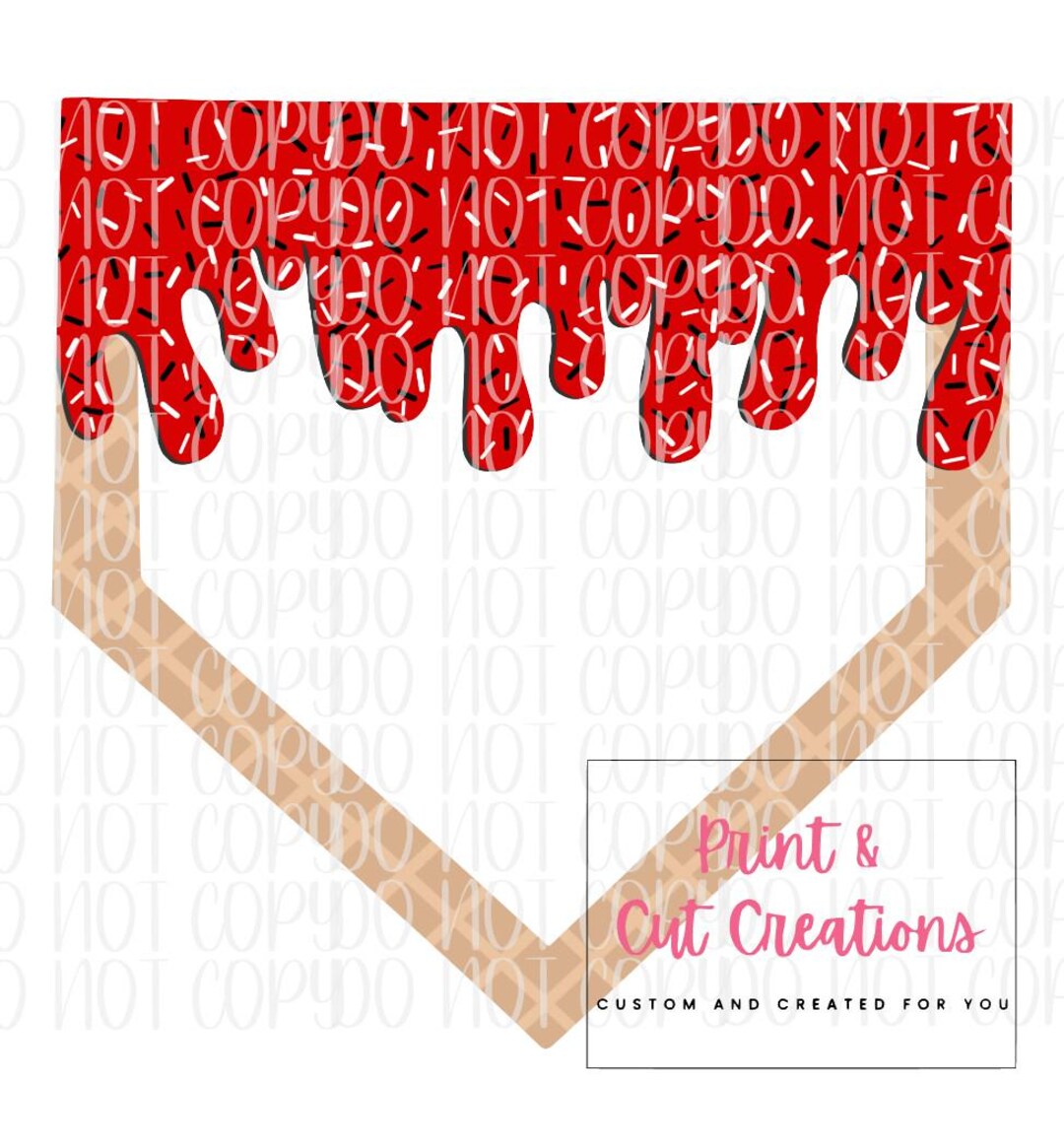 Red Black Sprinkle Drip Homeplate | Red Drip | Baseball Life | Custom ...