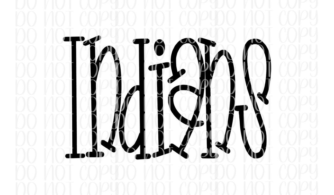 Indians | Cutesy Font | Mascot | DTF | Sublimation | Heat Transfer PNG ...