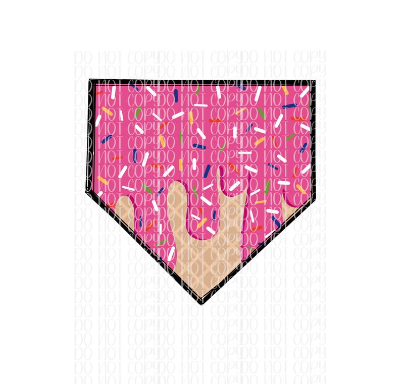 PINK Sprinkle Drip Home Plate Baseball Life Softball Drip Sprinkle Drip ...