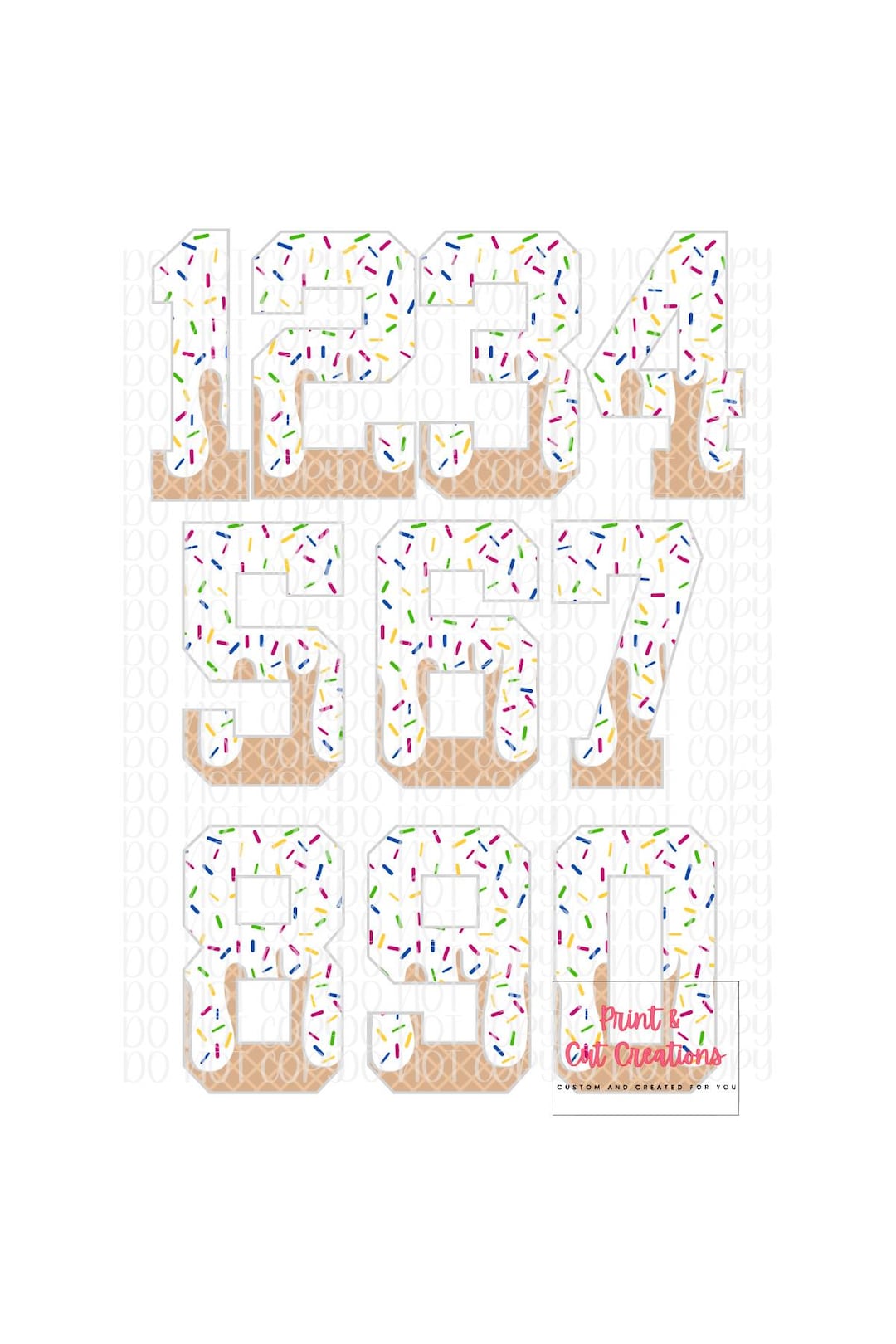Sprinkle Drip Numbers 0-9: Baseball Life PNG (digital) - Etsy