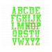 Neon Green Drip Alphabet Letters PNG: Baseball Mom Clipart (digital ...