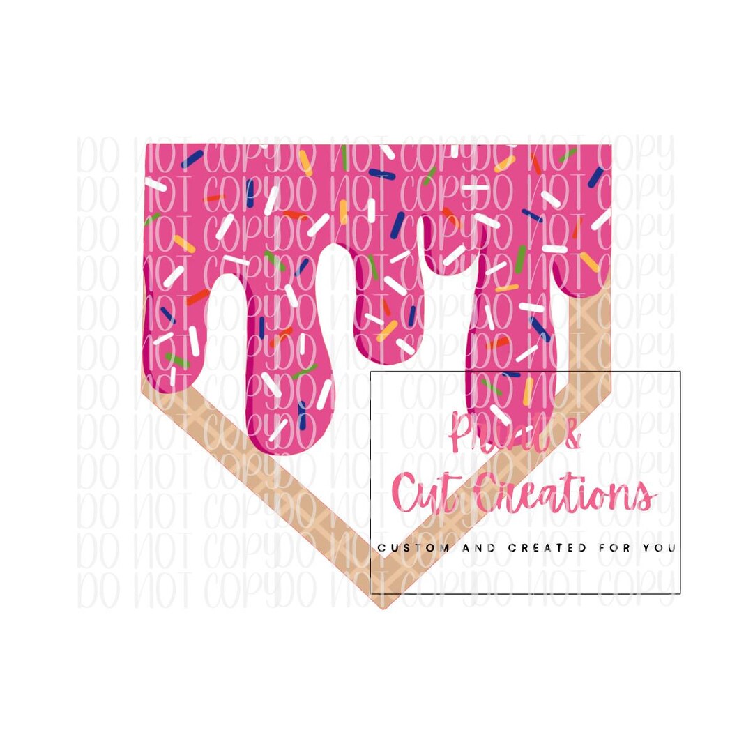 Baseball Home Plate: Pink Sprinkle Drip PNG (digital Download) - Etsy