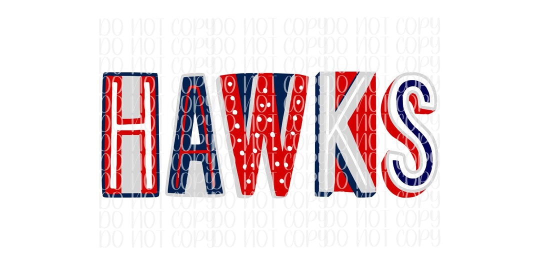 Hawks Mascot: Funky Font Sublimation Design (digital Download) - Etsy
