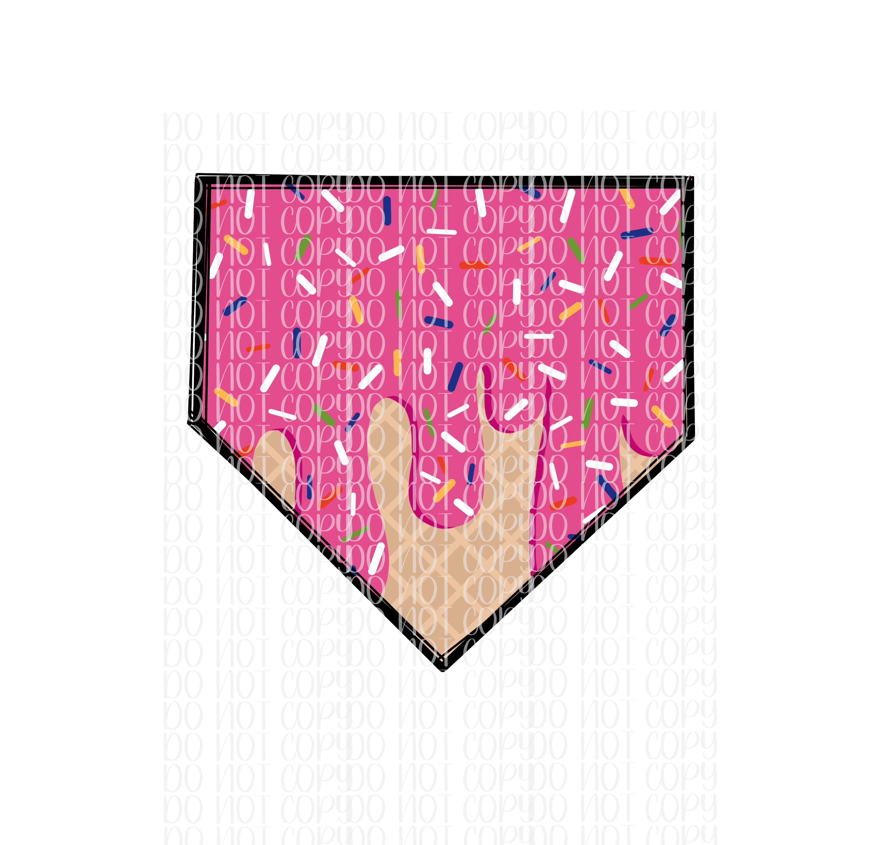 Purple Gold Sprinkle Drip Numbers: Baseball Life Design (digital ...