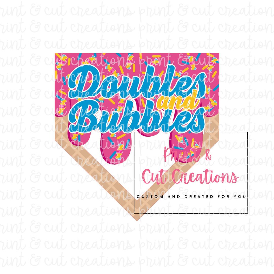 Doubles and Bubbles Baseball Drip PNG (digital Download) - Etsy