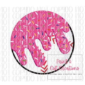 Pink Sprinkle Drip Alphabet | Strawberry Drip Alpha | Baseball Life ...