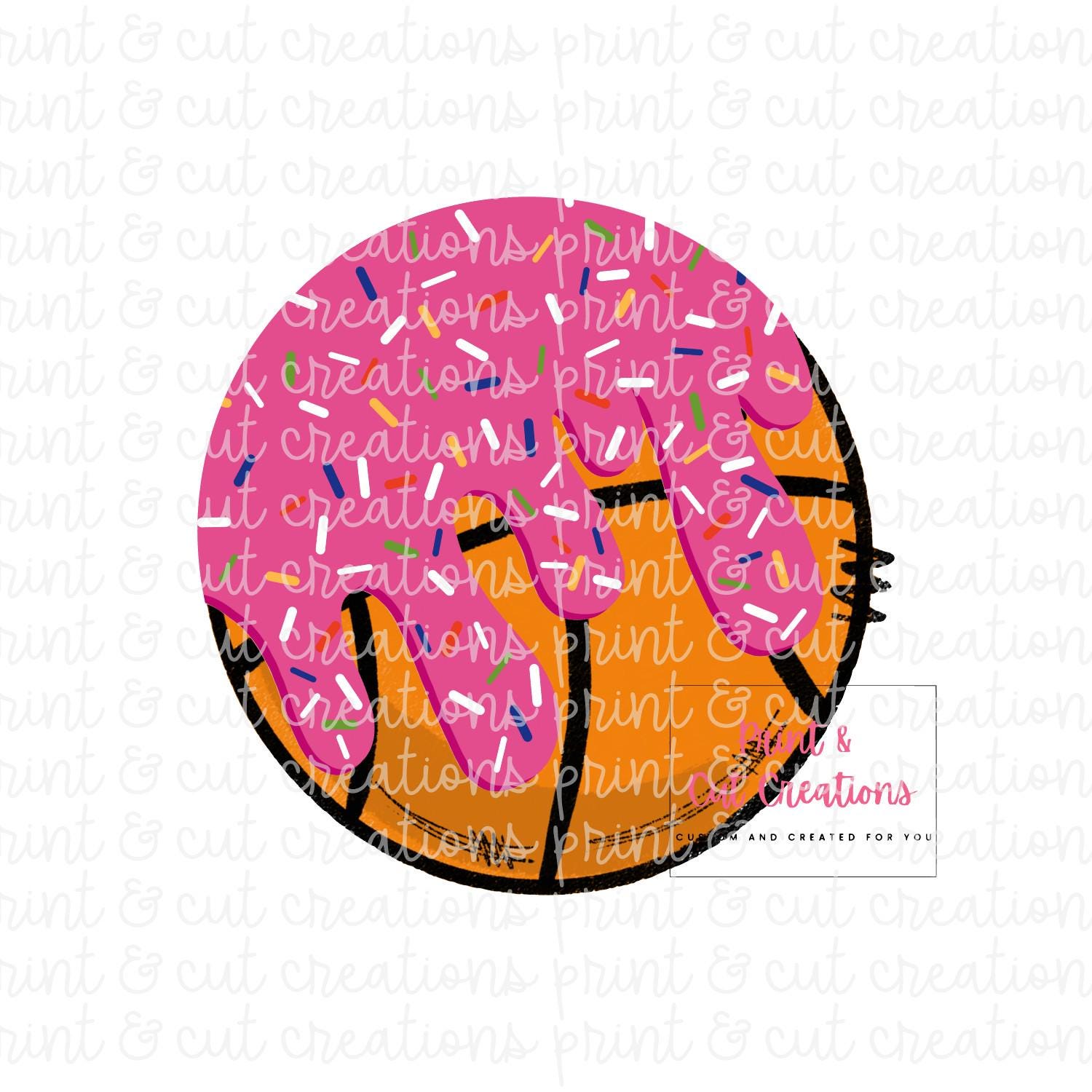 Pink Sprinkle Drip Basketball PNG: Baseball Life (digital Image) - Etsy