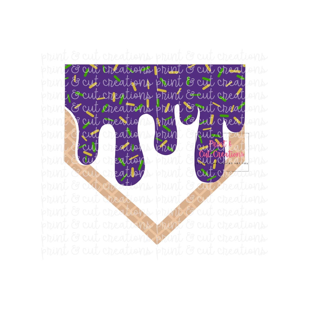 Mardi Gras Baseball Drip PNG | Purple Drip | Baseball Life | Custom ...