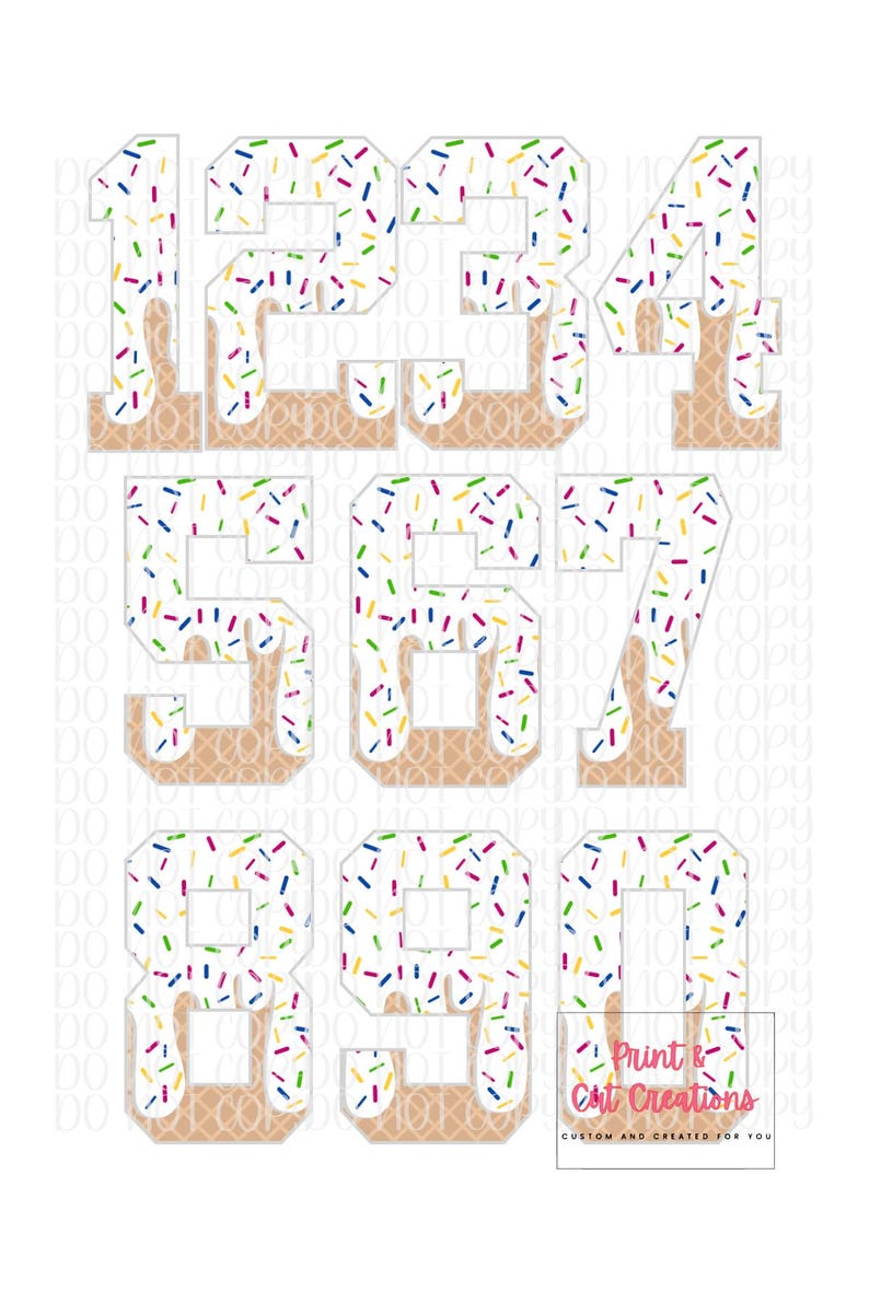 Sprinkle Drip Numbers 0-9: Baseball Life PNG (digital) - Etsy