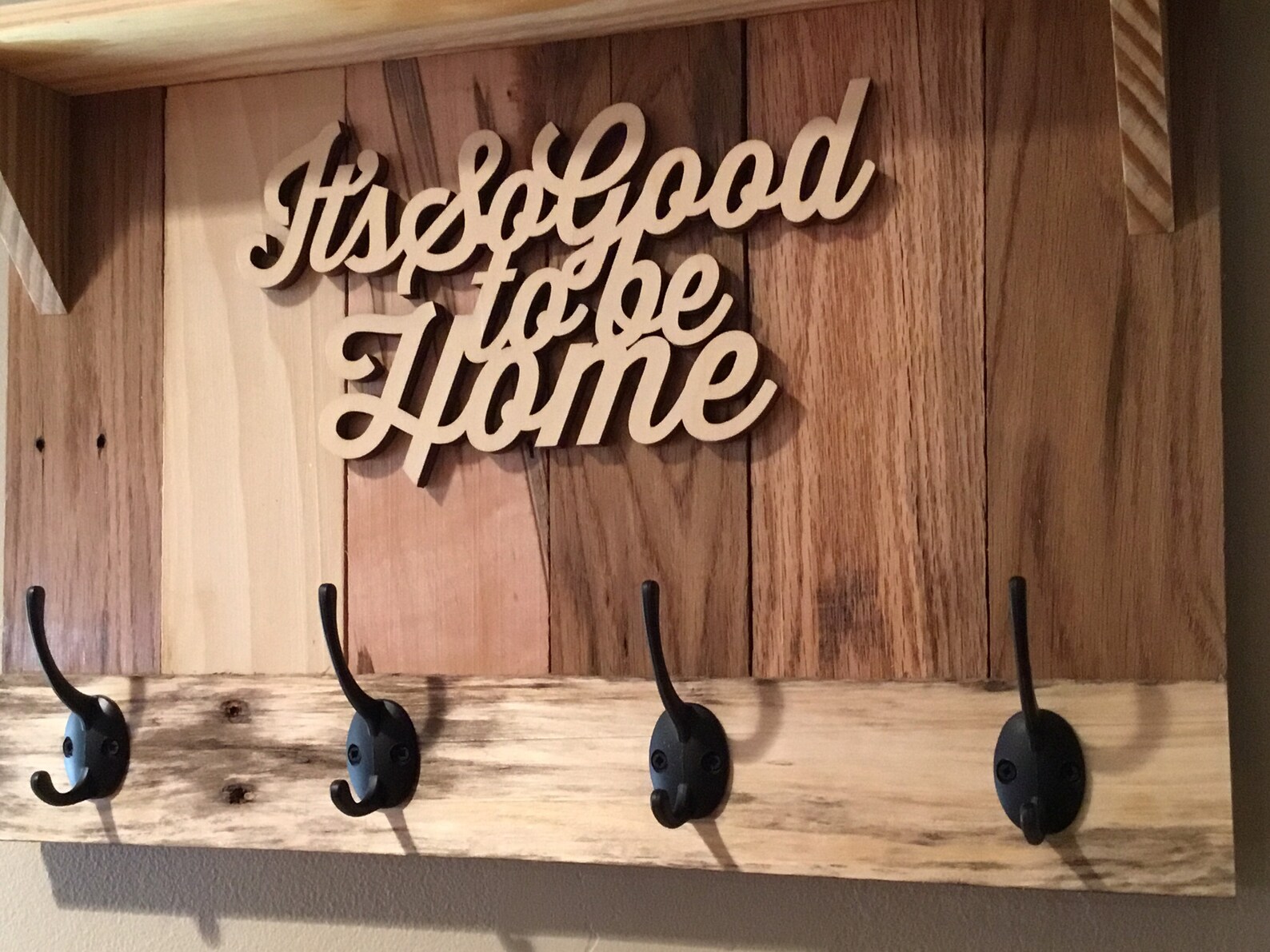 Coat Rack Welcome Sign | | With Hooks | Country Decor | Entryway Coat ...