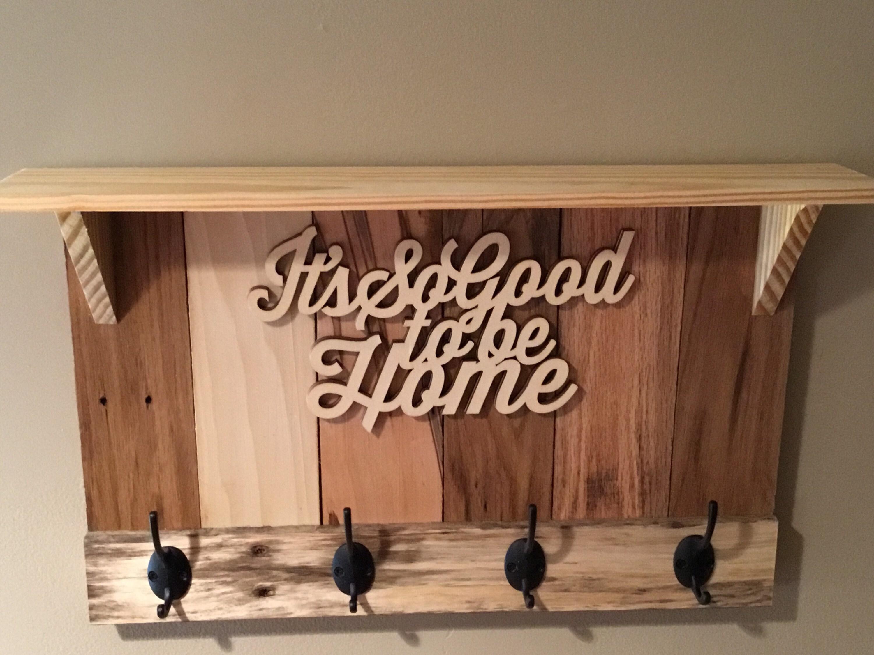 Coat Rack Welcome Sign | | With Hooks | Country Decor | Entryway Coat ...