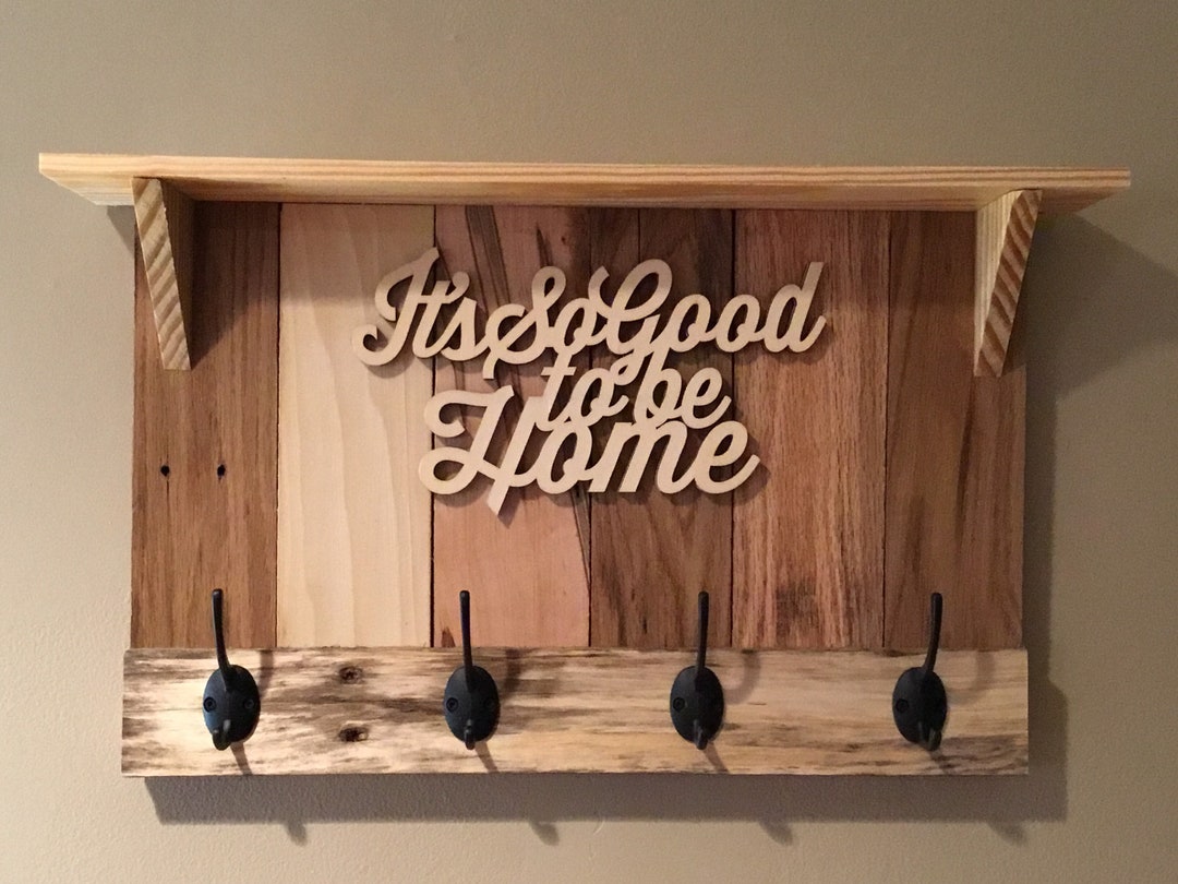 Coat Rack Welcome Sign | | With Hooks | Country Decor | Entryway Coat ...