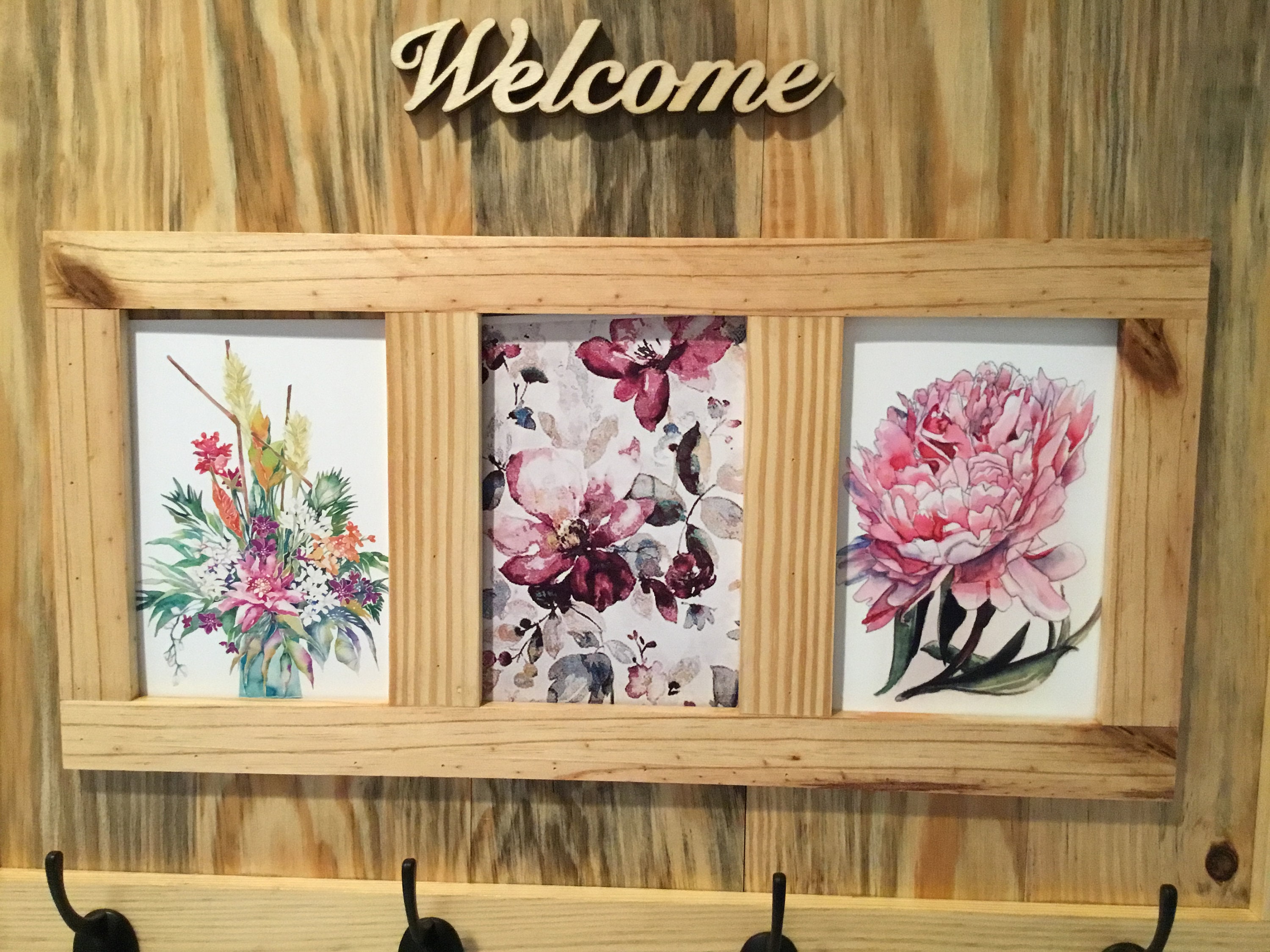 Picture Frame Photo Coat Rack Distressed Weathered Farmhouse - Etsy