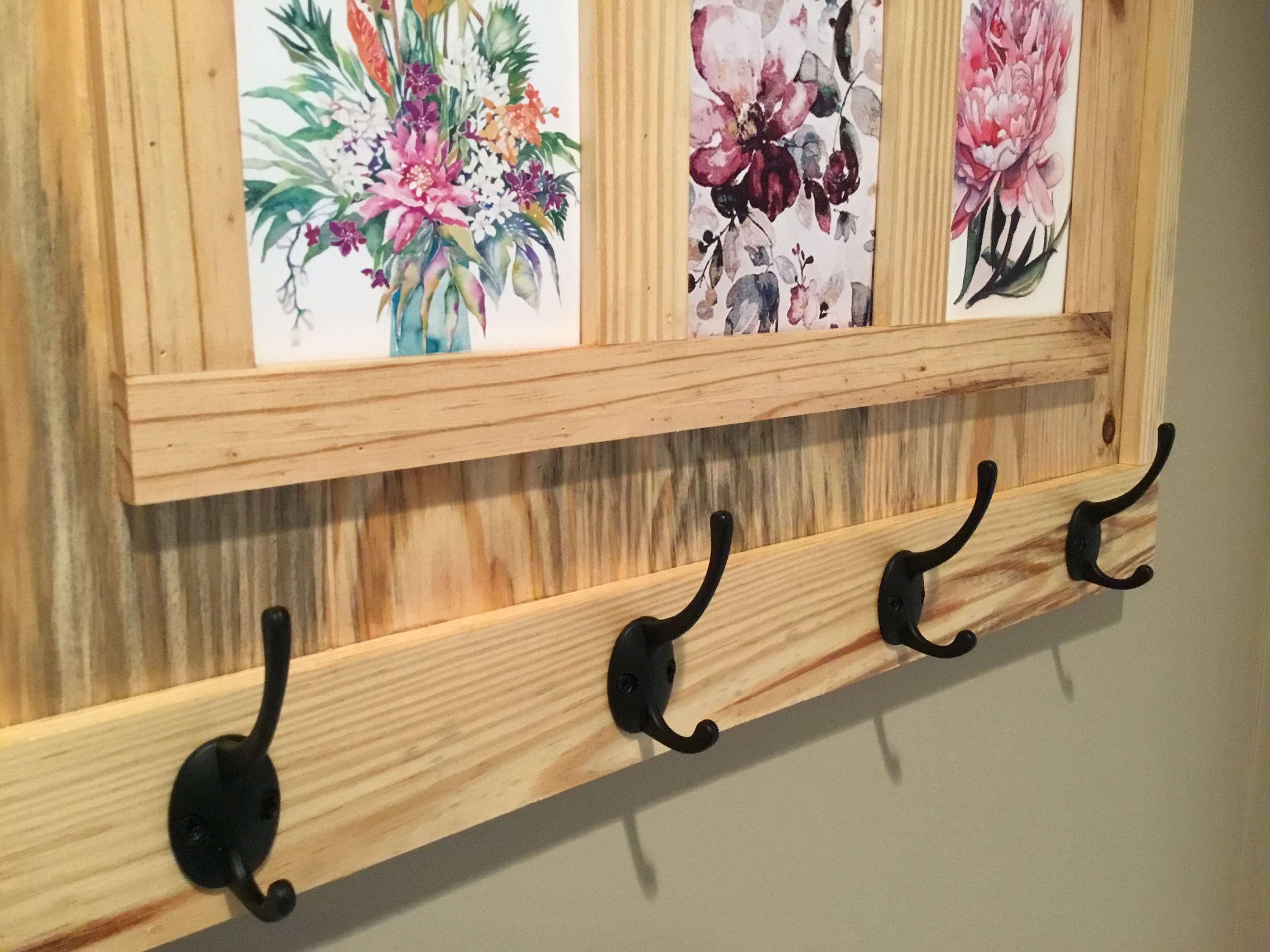 Picture Frame Photo Coat Rack Distressed Weathered Farmhouse - Etsy