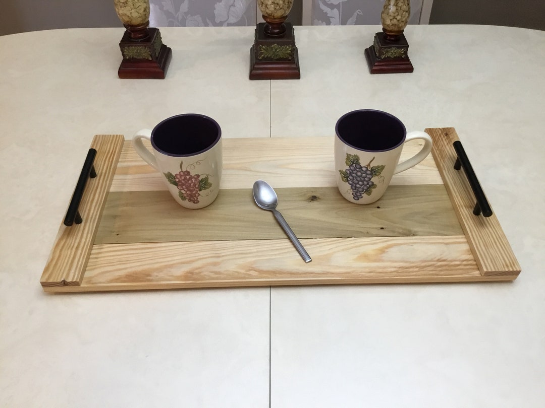 Coffee Serving Tray Distressed Snack Tray Rustic Farmhouse Reclaimed ...