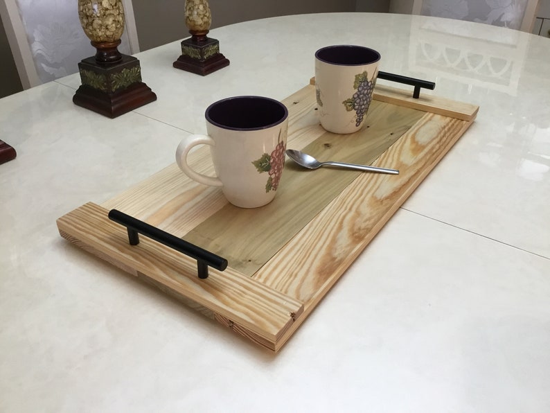 Coffee Serving Tray Distressed Snack Tray Rustic Farmhouse Reclaimed ...