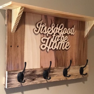 Coat Rack Welcome Sign | | With Hooks | Country Decor | Entryway Coat ...