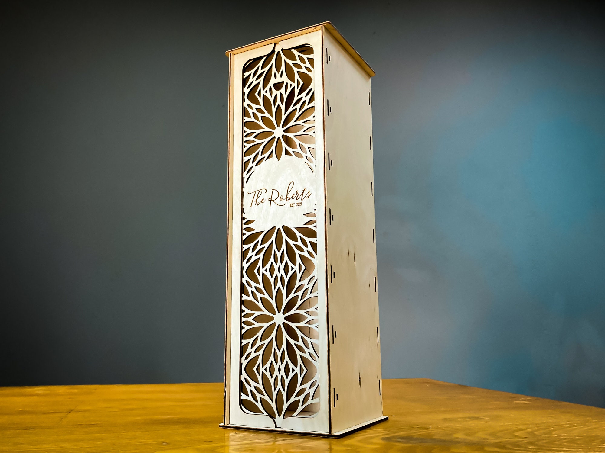 Wine Box SVG Files of Wine Crate Laser Cut Files of Wine - Etsy