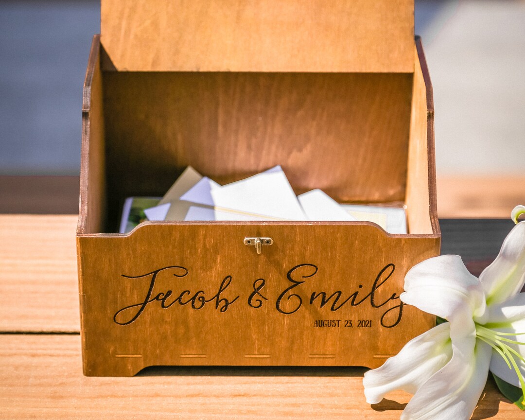 Personalized Memory Box, Wedding Card Box, Honeymoon Fund Box, Wedding ...