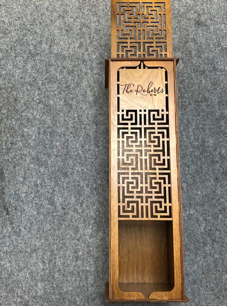 Personalized Wooden Box for Wine SVG Files Custom Engraved - Etsy