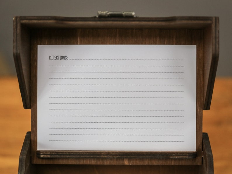 Wooden Personalized Recipe Box W/ 4x6 Recipe Card Dividers & - Etsy