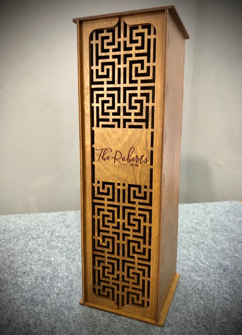 Personalized Wooden Box for Wine SVG Files Custom Engraved - Etsy