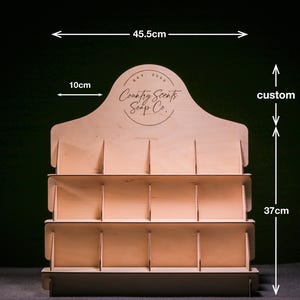 Soap Display Stand: Custom 3-tier Wooden Vendor Shelf, Tabletop Soap ...