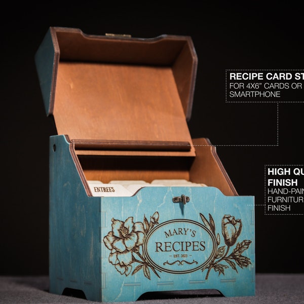 Metal Recipe Box - Etsy